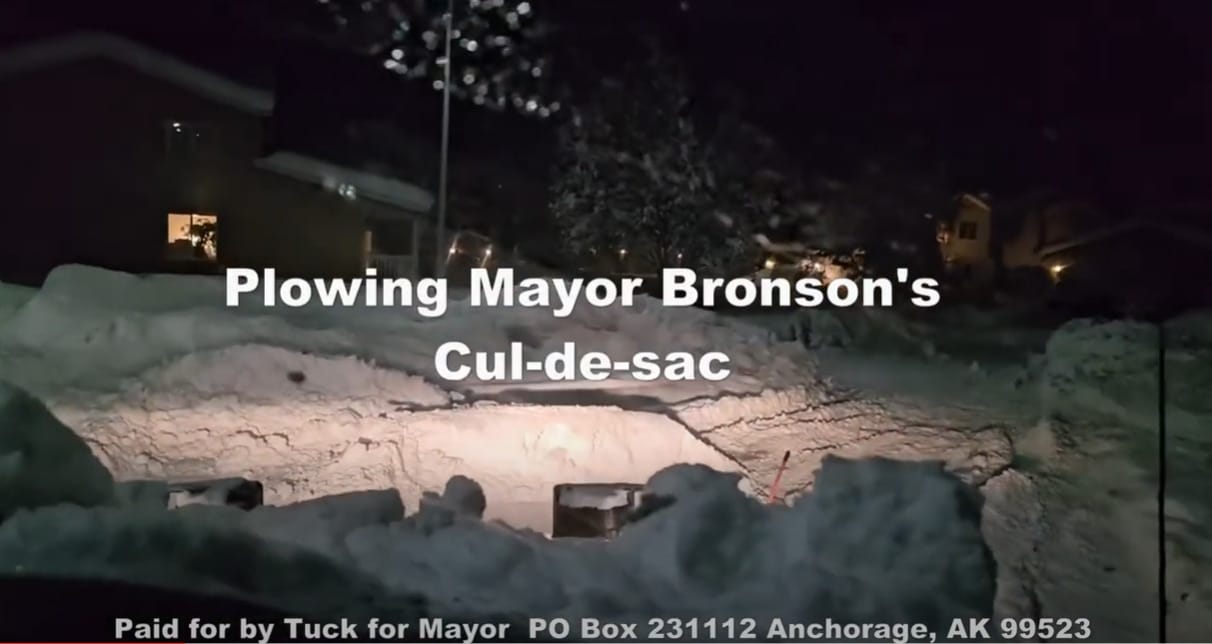 Anchorage mayoral candidate Chris Tuck posts video of him plowing Mayor ...