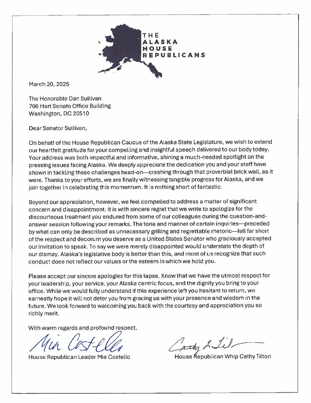 Letter-To-Senator-Dan-Sullivan - The Alaska Landmine